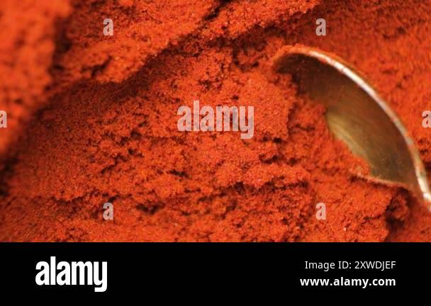 Paprika Spice Texture, Cooking Background, Slow Motion, Top View Stock ...