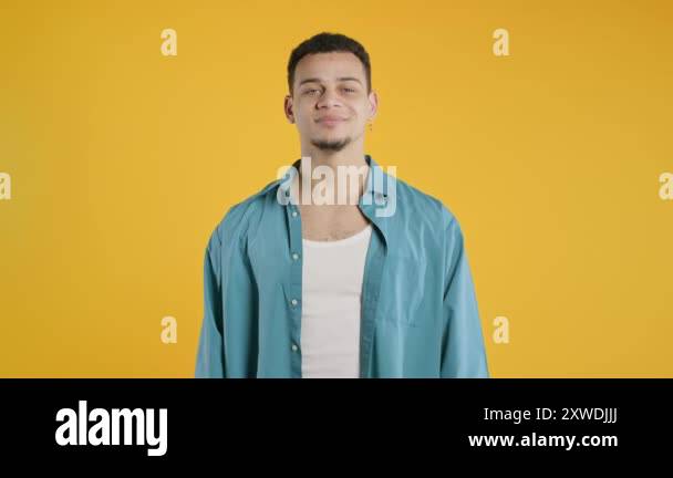 Friendly man showing yes signal, nods head, approve. Positive smiling ...