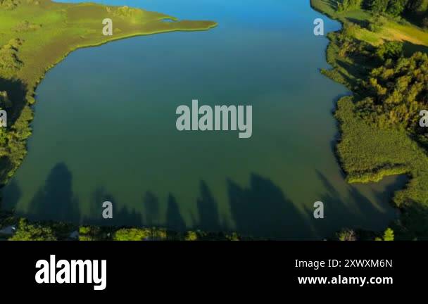 Seehamer See, See in Bayern, Deutschland Luftbild im Sommer. Aerial ...