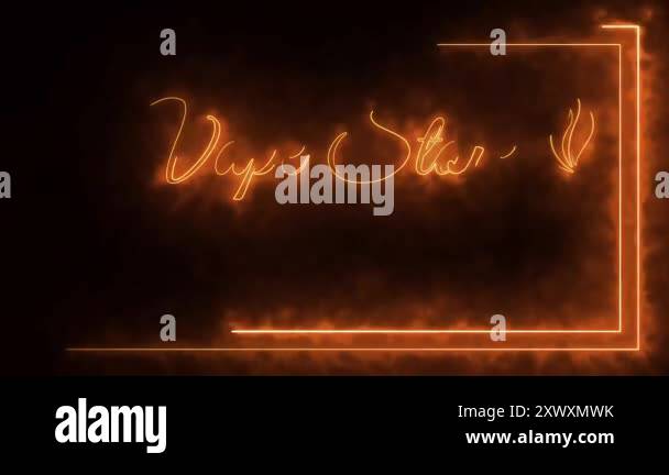 vape store signed fire light effect green screen background Stock Video ...