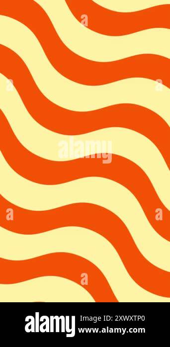 Curved lines animated background, wavy pattern with orange and yellow ...