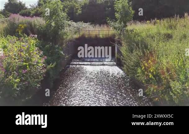 Water Discharge Outlet From a Sewage Treatment Plant Stock Video ...