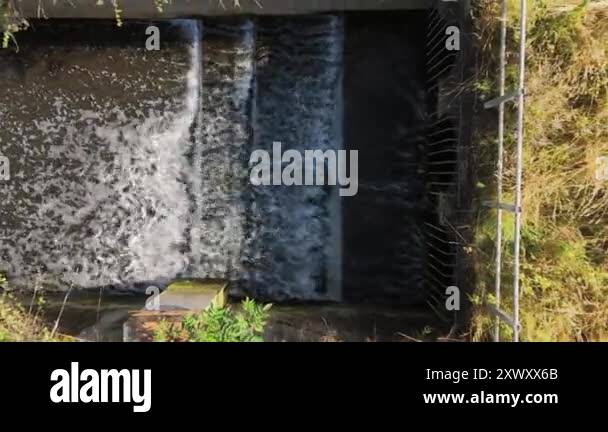 Water Discharge Outlet From a Sewage Treatment Plant Stock Video ...