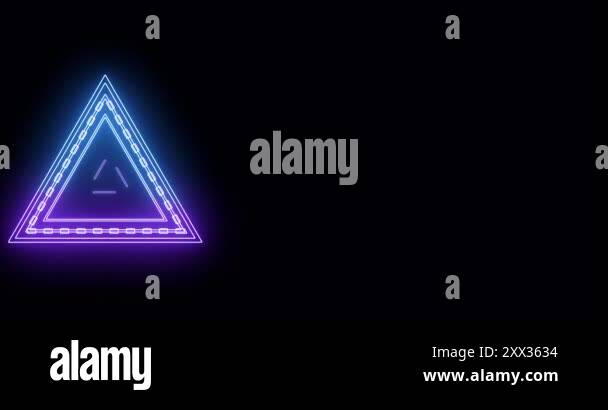 4K Cool loading data neon HUD triangle interfaces in an alpha channel ...