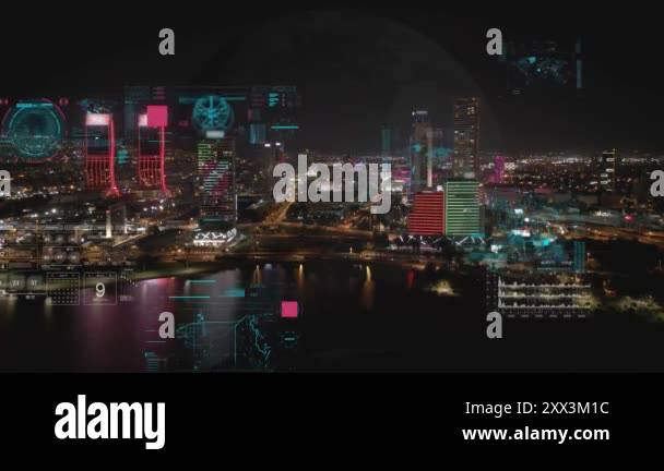 Smart city IOT internet of thing ICT digital technology futuristic ...