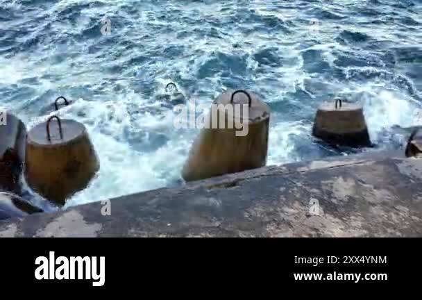 Concrete sea defence port Stock Videos & Footage - HD and 4K Video ...