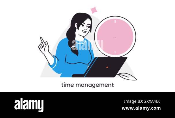 Time management line art Stock Videos & Footage - HD and 4K Video Clips ...