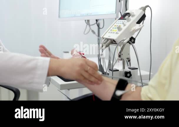 Electromyography for testing patient nerve activity. A modern medical ...