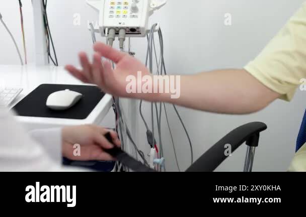 Electromyography for testing patient nerve activity. A modern medical ...