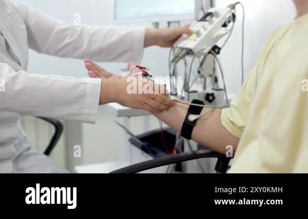Electromyography for testing patient nerve activity. A modern medical ...