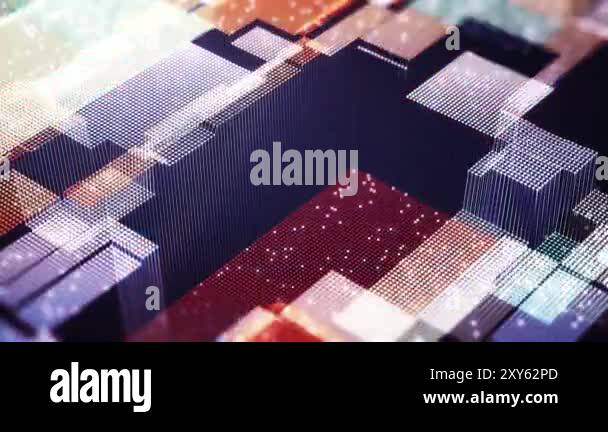 Big data technology background. Motion of digital data flow. Transferring of big data ...