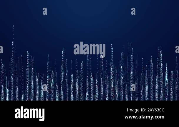 Big data technology background. Motion of digital data flow ...