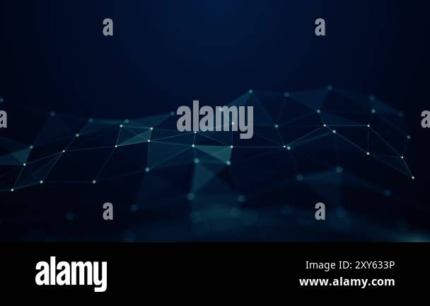 Abstract Plexus Digital Blue Color Wave Triangulation Shapes. Connection And Web Concept ...