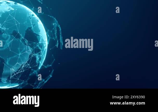 Communication technology global world network concept. Connection lines ...