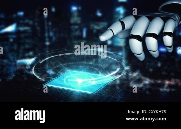 MLP Futuristic robot artificial intelligence enlightening AI technology ...