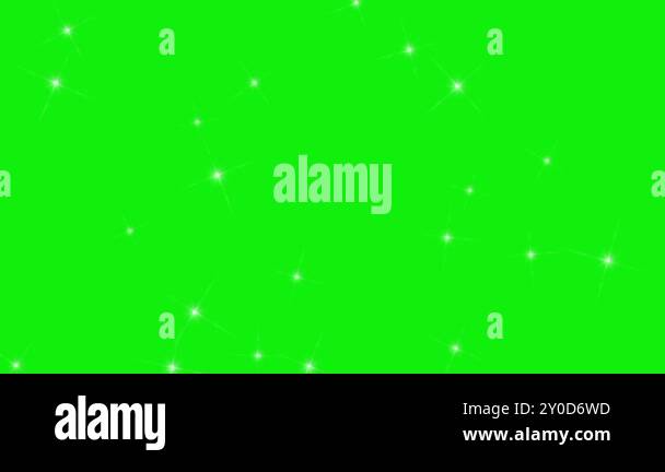 Shining moving star particles green screen motion graphics. bright ...