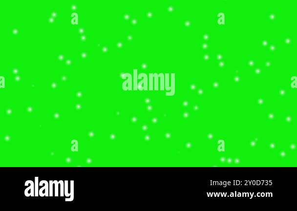 Shining moving star particles green screen motion graphics. bright ...