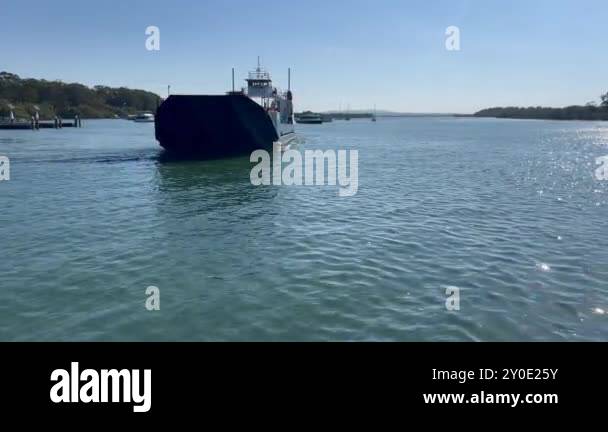 MORETON BAY ISLANDS, QLD - AUG 25 2024:SeaLink ferry boat sea transport ...