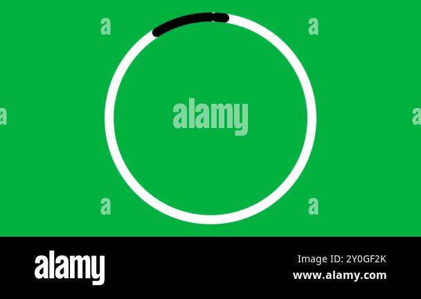 Loading circle animation on green background. Round loading animation ...