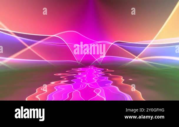 Mesmerizing Colorful Light Waves Animation Displaying a Spectrum of ...