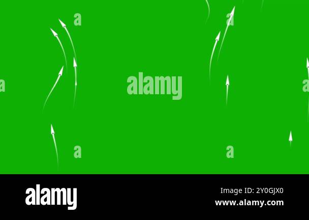 Rising white arrow streaks motion graphics with green screen background Stock Video Footage - Alamy