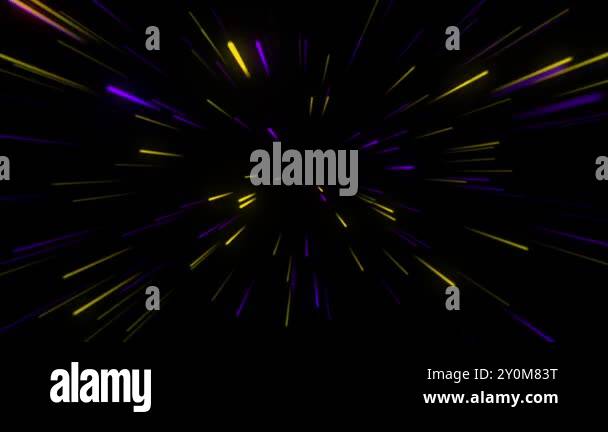 Neon line zoom meteor space soft motion. Infinite futuristic animated ...