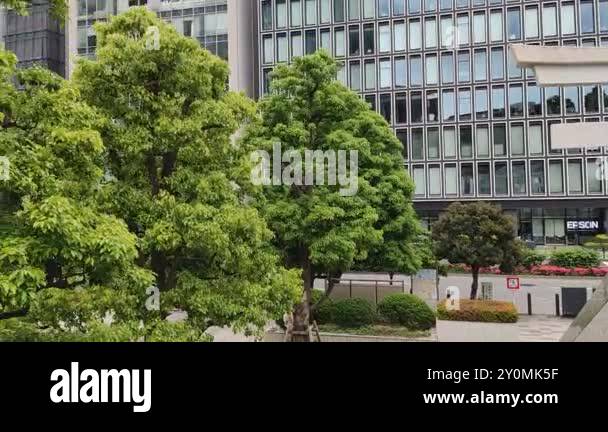 Tokyo, Japan- 12 May 2024: Office buildings seen from Hie shrine in ...