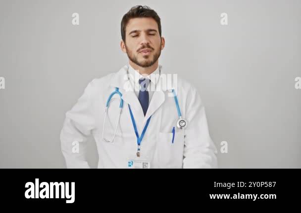 Confident young hispanic man doing italian hand gesture, wearing a ...