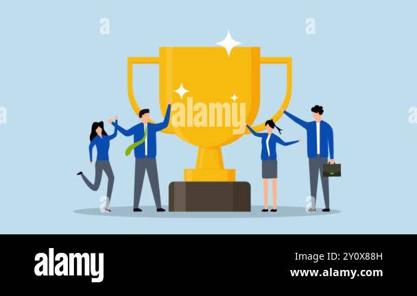 Team holding trophy Stock Videos & Footage - HD and 4K Video Clips - Alamy