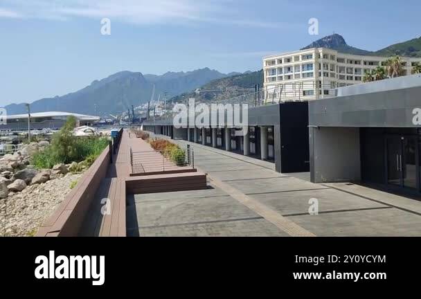 Salerno, Campania, Italy August 27, 2024: Maritime station of the Port ...