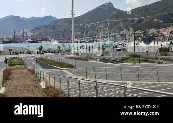 Salerno, Campania, Italy August 27, 2024: Maritime station of the Port ...