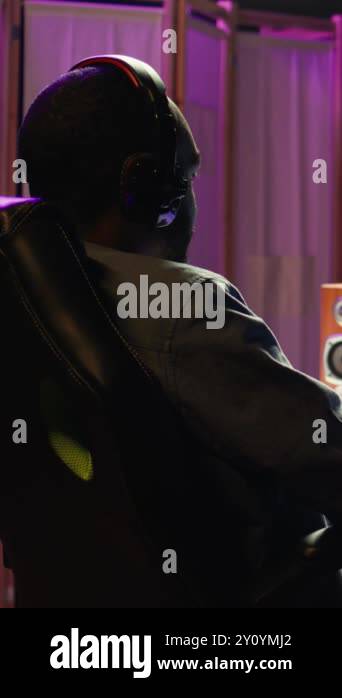 Vertical Video Gamer Losing Intense Singleplayer Spaceship Arcade