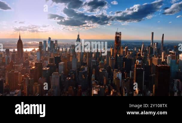 Multiple skyscrapers and high-rise buildings in the vast panorama of ...