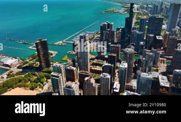 24 Urban landscape with modern buildings at the waterfront of azure ...