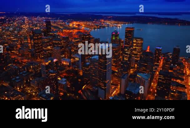 Seattle rooftop panorama view Stock Videos & Footage - HD and 4K Video ...