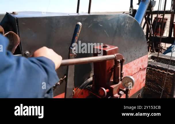 Worker operating drilling rig Stock Videos & Footage - HD and 4K Video ...
