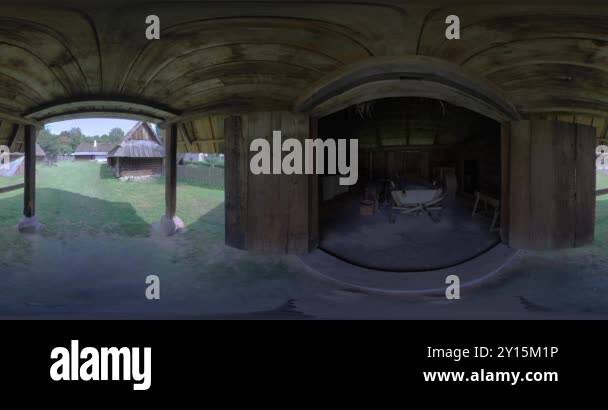 This 360-degree video tour takes you inside a traditional wooden house ...