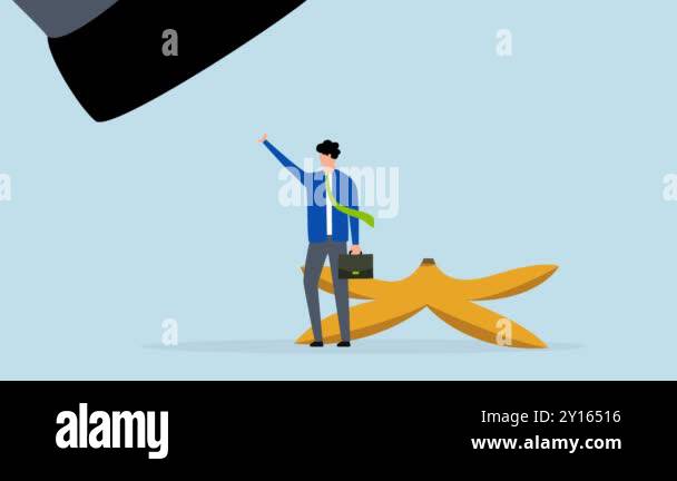 Avoid business mistake, 4k animation of trust businessman hero ... Avoid business mistake, 4k animation of trust businessman hero ...