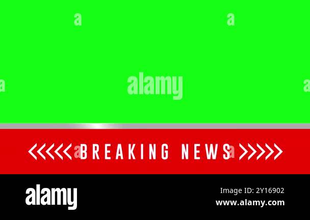 Breaking News - Lower third live breaking news brackground green screen ...