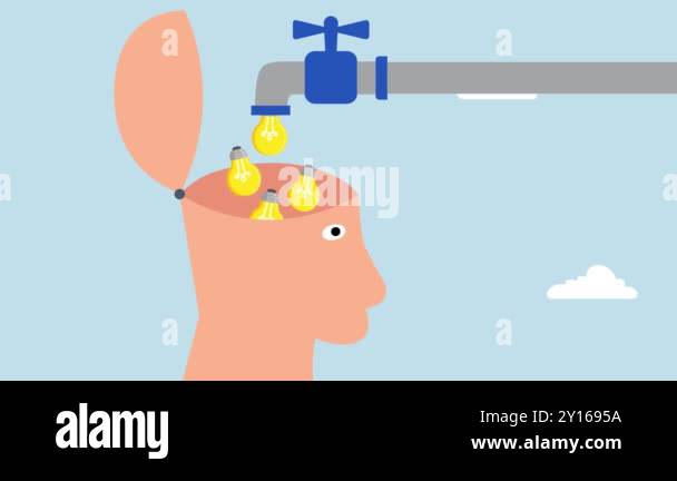 Business decision, 4k animation of businessman meditate rolling the ...