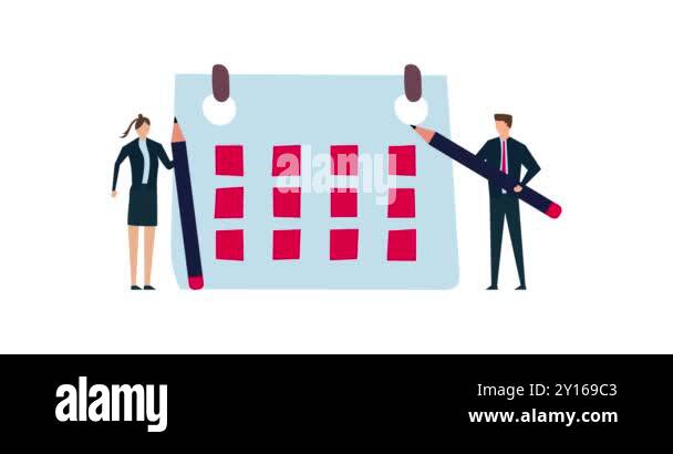 Woman event management vector plan planner Stock Videos & Footage - HD ...