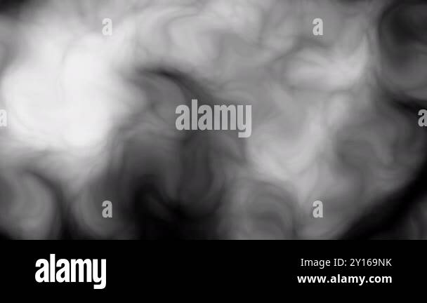 Rotation of the smoke veils under the lights on a black background ...