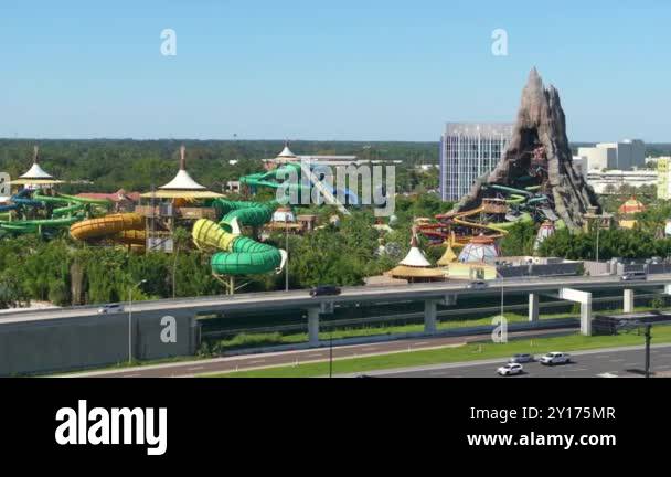 Universal Volcano Bay Water Theme Park. Tropical theme water park at ...