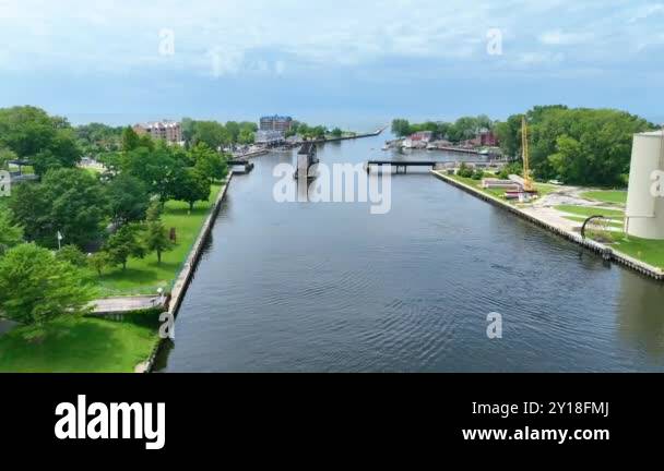 Aerial Fly Through Forward: Serene St. Joseph, Michigan, featuring the ...