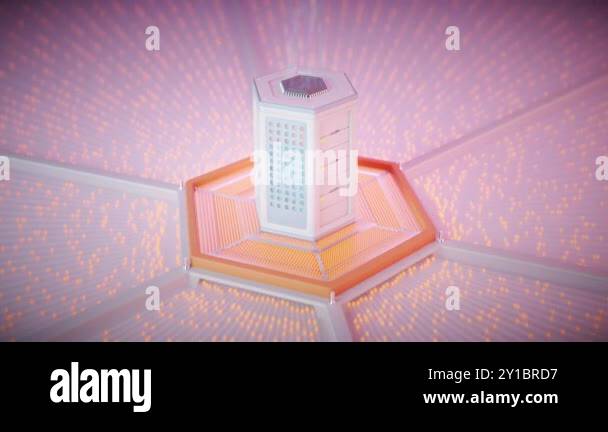 Futuristic AI Server Concept Animation. Computer server. Cloud ...