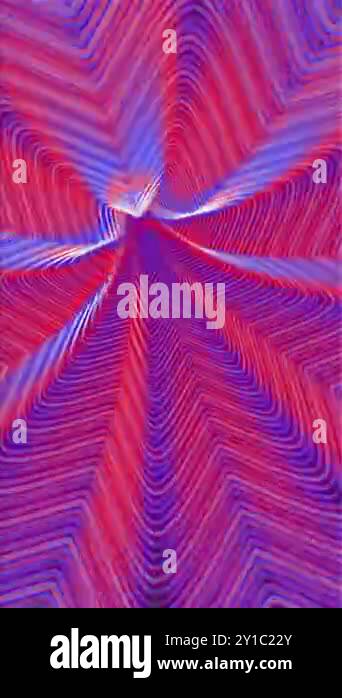 Vertical Red White and Blue Abstract Star Swirl 4K Loop features a trip ...