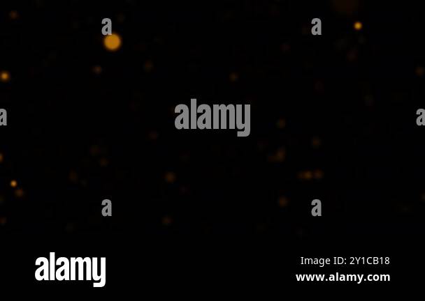 Abstract Animation Loop Glow Orange Gold Bokeh Particles Flow Up On