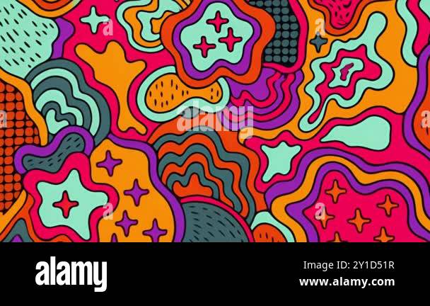 Abstract shapes patterns animation vibrant Stock Videos & Footage - HD ...