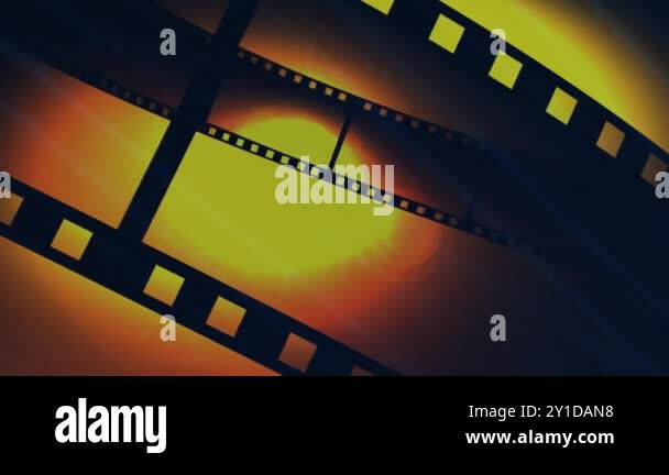 Animating film reel over countdown background. Animation, cinema ...