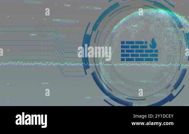 Digital World Map And Data Visualization Animation Over Futuristic Interface Technology